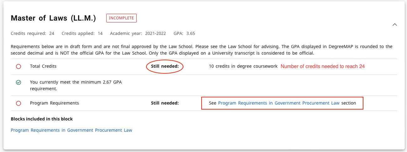 DegreeMAP for LLM Students | GW Law | The George Washington University